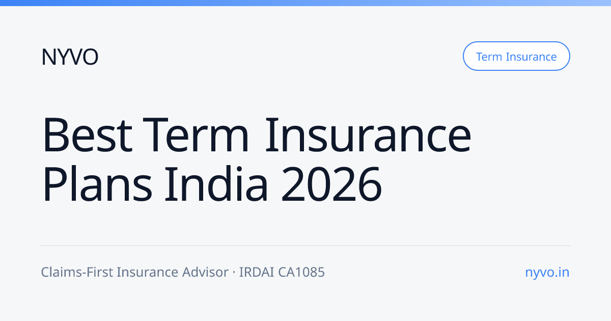 Best Term Insurance Plans India 2026 | NYVO